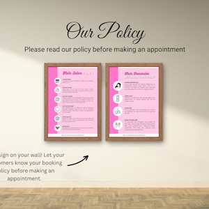 Printable Hair Booking and Cancellation Policy Templates for ...