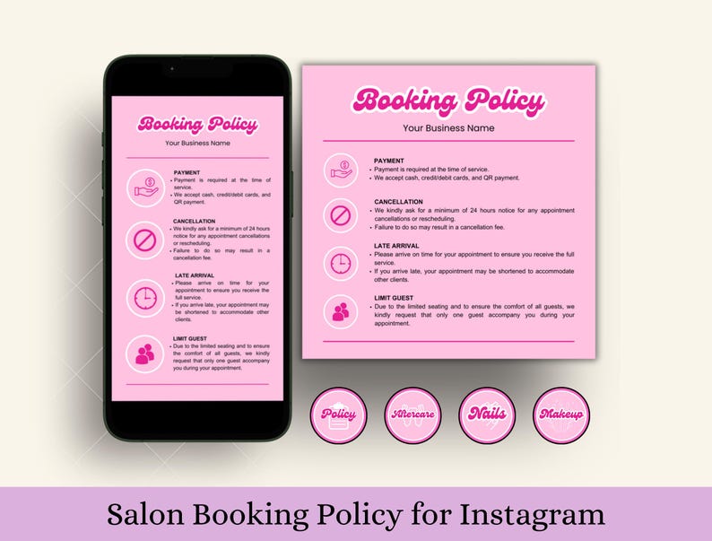 Editable Booking and Cancellation Policy Template, Term and Condition ...