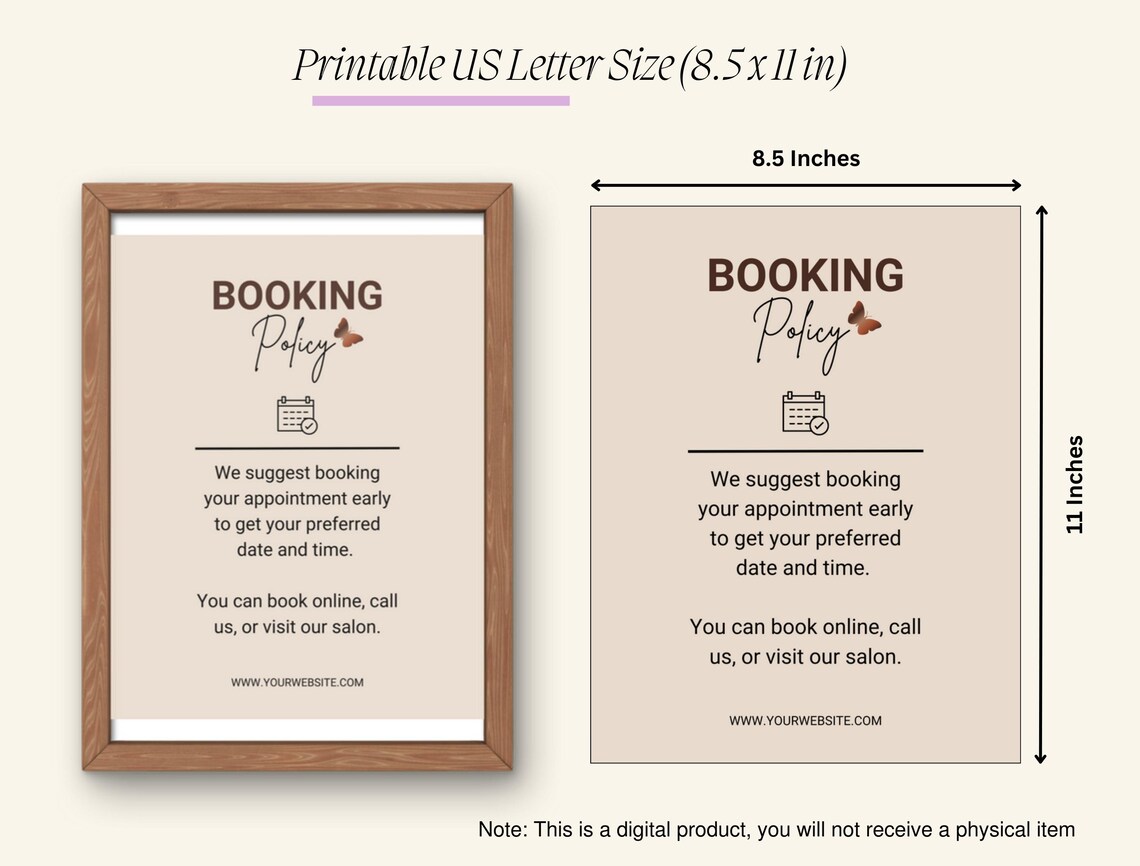 Cancellation Policy Canva Template, Printable Term and Condition for ...