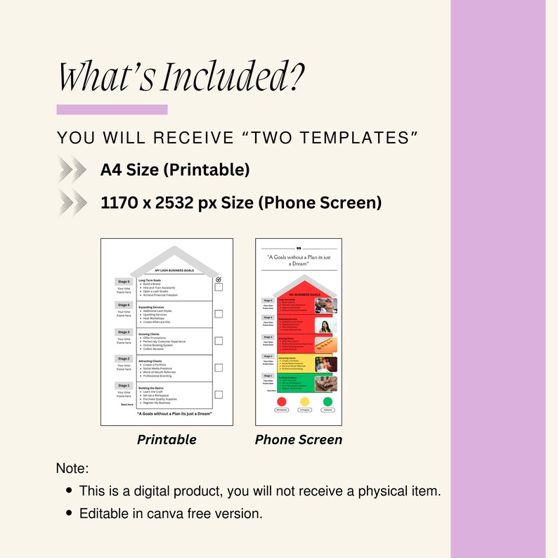 2025 Goal Planner Vision Template Canva, Printable Goal Planning ...