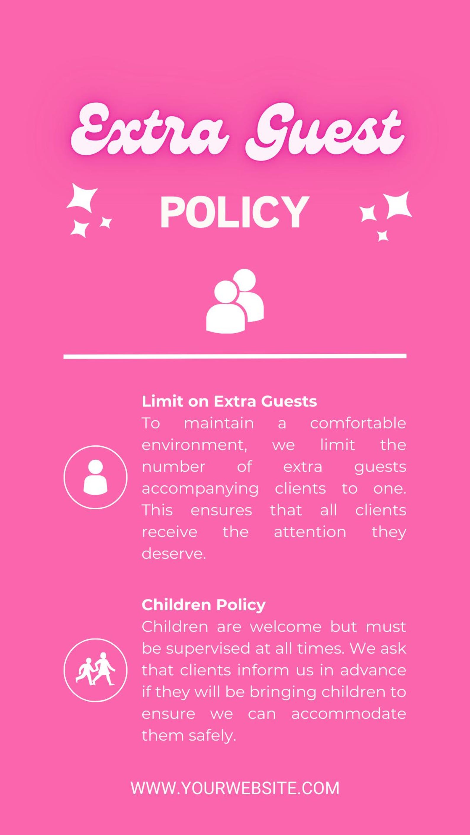 Booking Policy Template Pink Canva, Term and Condition, Cancellation ...