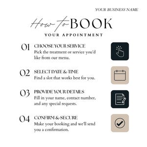 How to Book an Appointment Flyer | Editable Canva Template Plain for ...