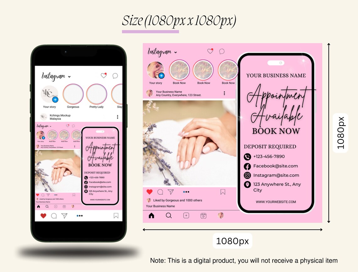 Appointment Available Book Now Flyer for Lash, Nail Tech, Hairstylist ...