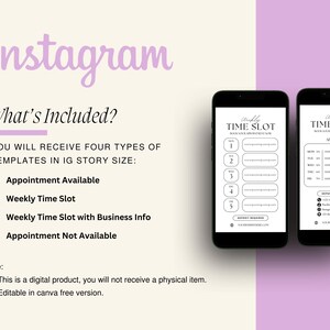 Weekly Available Time Slot Flyer Minimalist Template Canva, Social ...