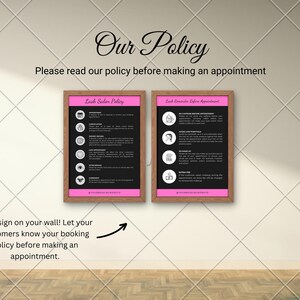 Printable Lash Booking and Cancellation Policy Templates for Lash Tech ...