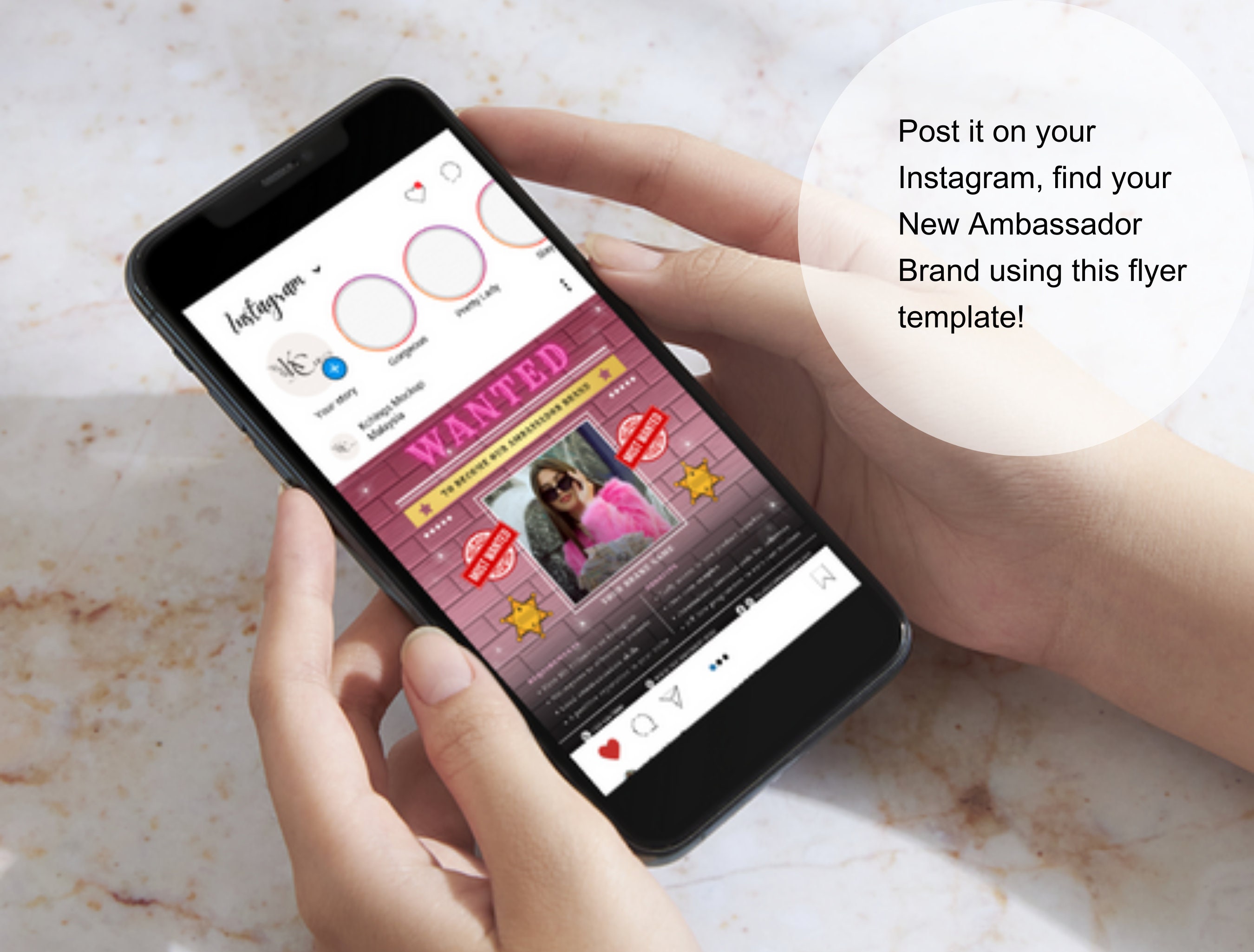 Editable Brand Ambassador Wanted Flyer Canva Template for Wax Hair ...