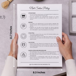 Printable Nail Booking and Cancellation Policy Templates for Nail Tech ...