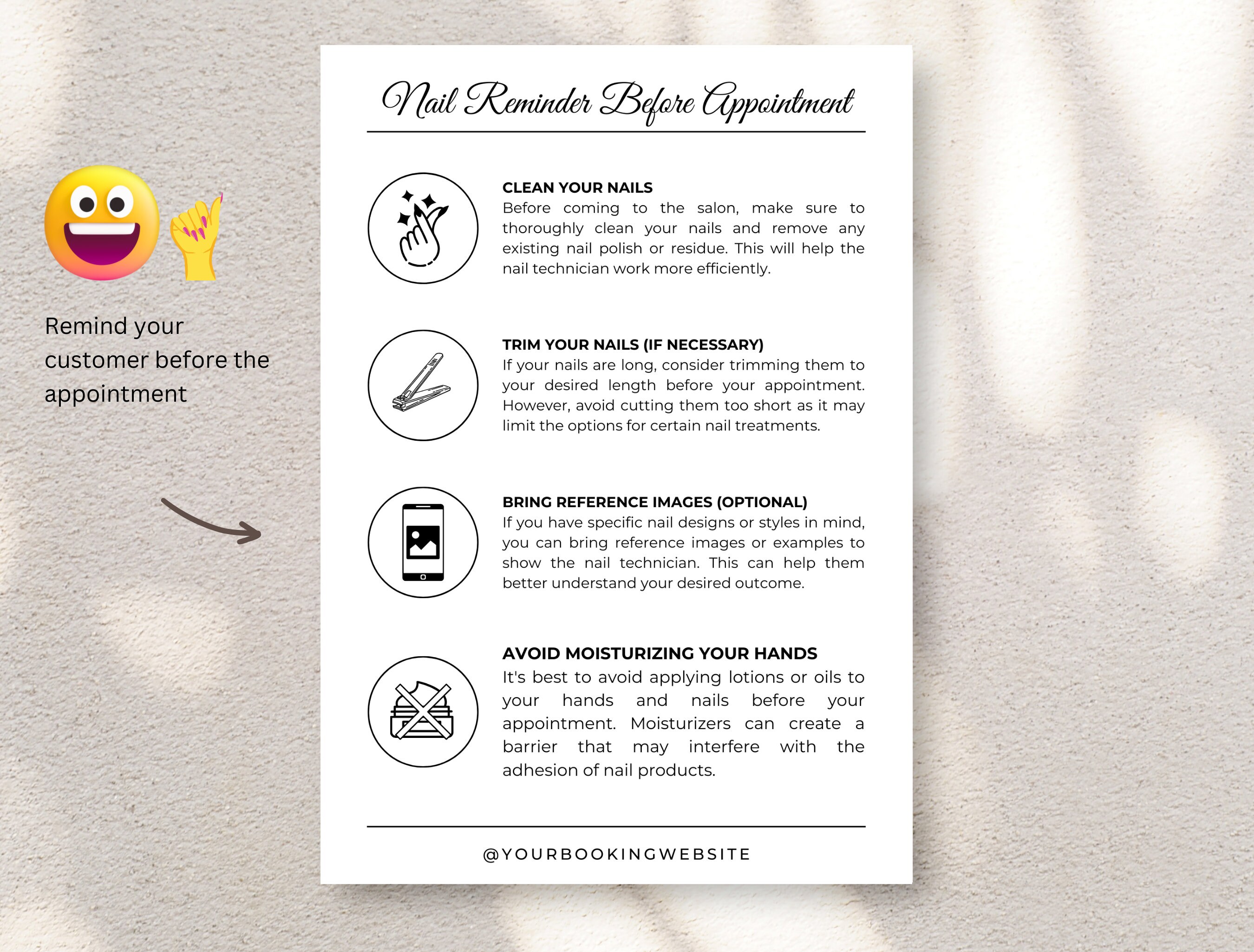 Printable Nail Booking and Cancellation Policy Templates for Nail Tech ...