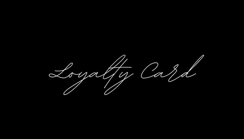 Printable Black Loyalty Card Template | Salon, Hair Stylist, Lash Tech ...