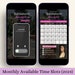 2024 Monthly Available Time Slot Pink Flyer Templates for Lash Nail ...