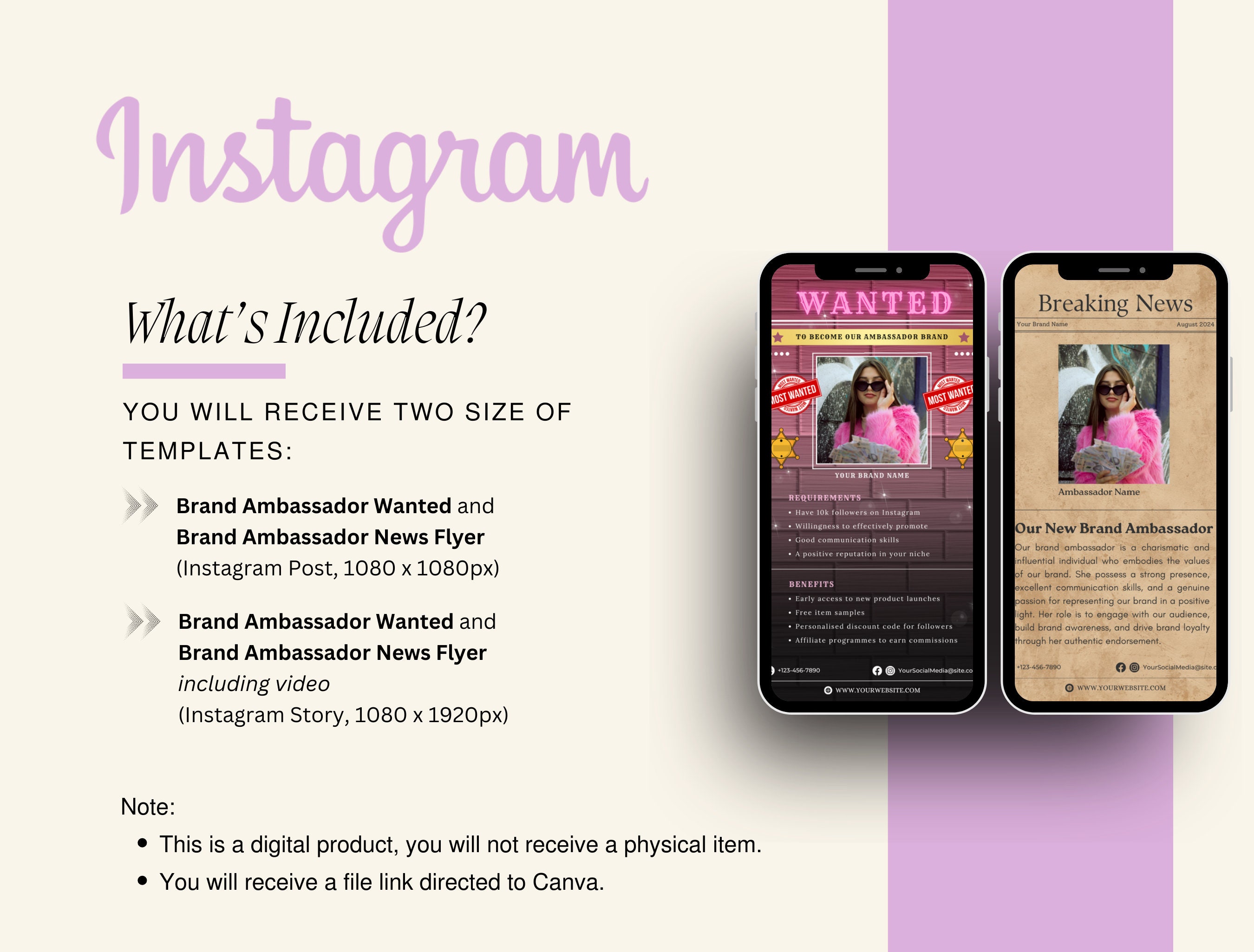 Editable Brand Ambassador Wanted Flyer Canva Template for Wax Hair ...