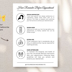 Printable Hair Booking and Cancellation Policy Templates for ...