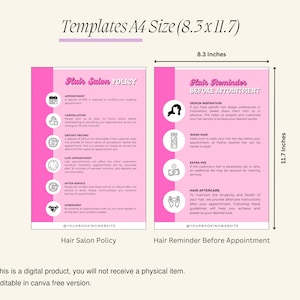 Printable Hair Booking and Cancellation Policy Templates for ...