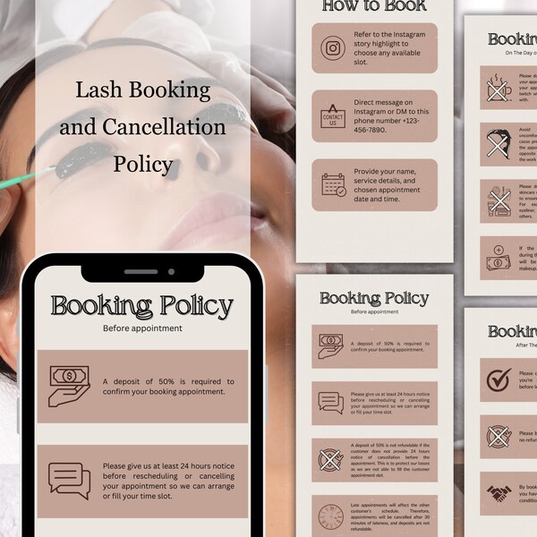Booking Policy Template - Etsy