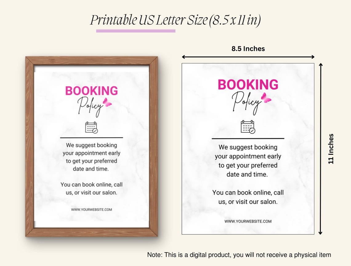 Cancellation Policy Canva Template, Printable Term and Condition for ...