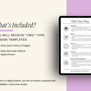 Printable Nail Booking and Cancellation Policy Templates for Nail Tech ...