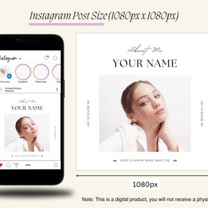 About Me Template Aesthetic for Lash Technician to Post Social Media IG ...