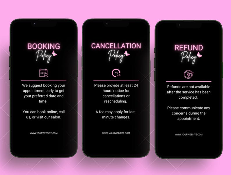 Cancellation Policy Canva Template, Printable Term and Condition for ...