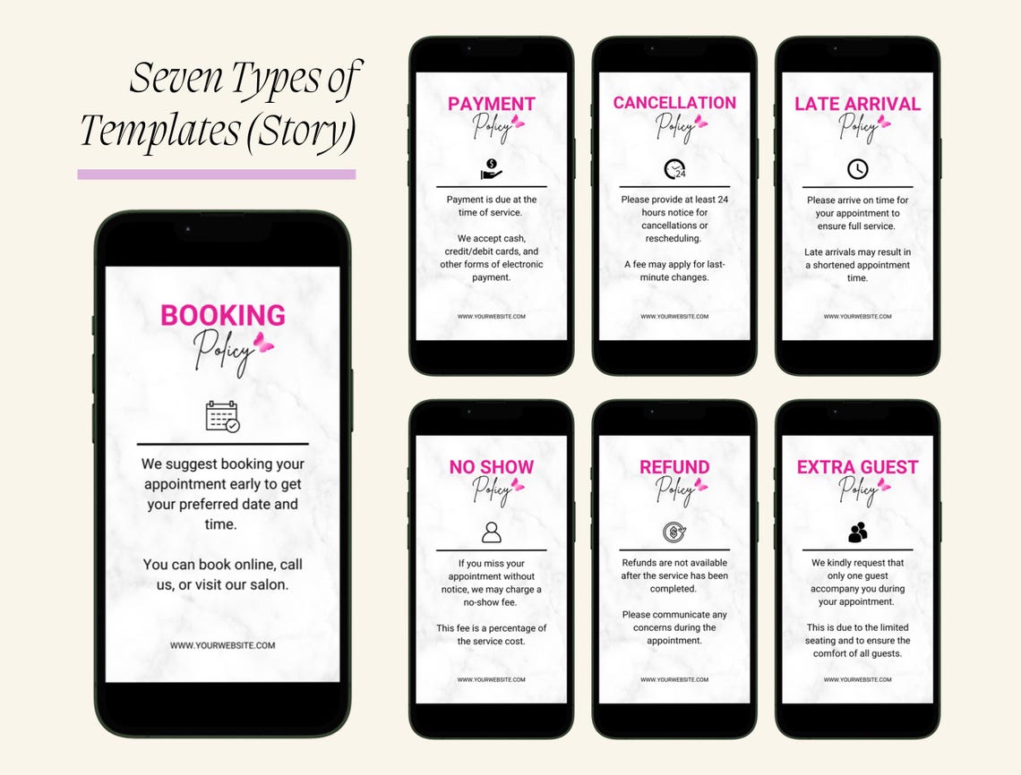 Cancellation Policy Canva Template, Printable Term and Condition for ...