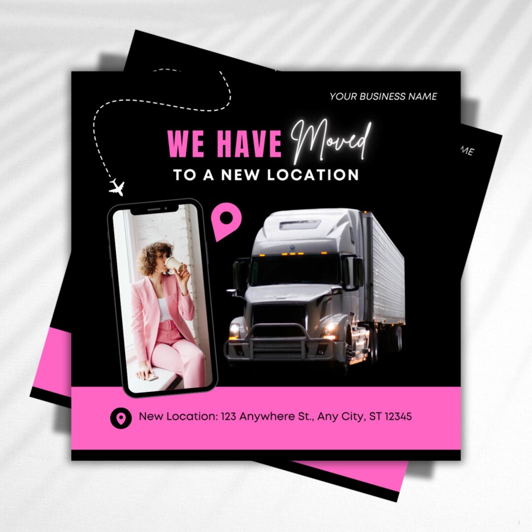 We Have Moved Flyer IG Template for Small Business Owner Salon ...
