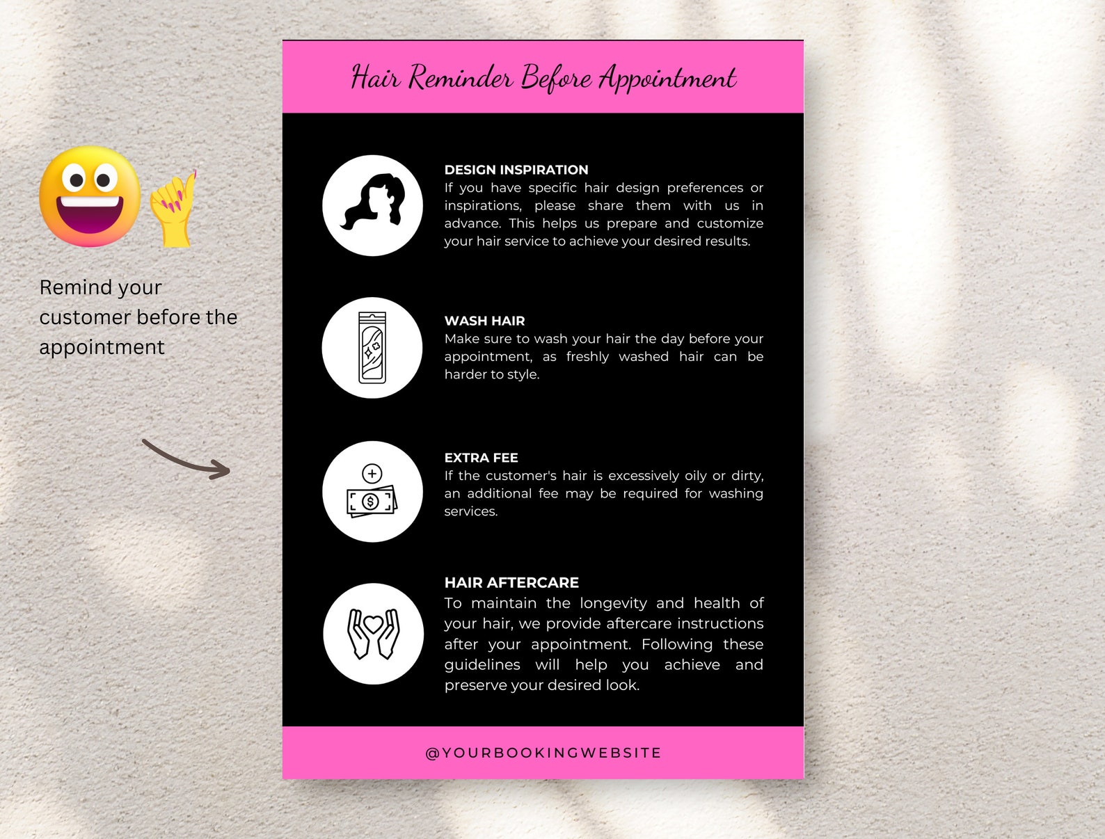 Printable Hair Booking and Cancellation Policy Templates for ...
