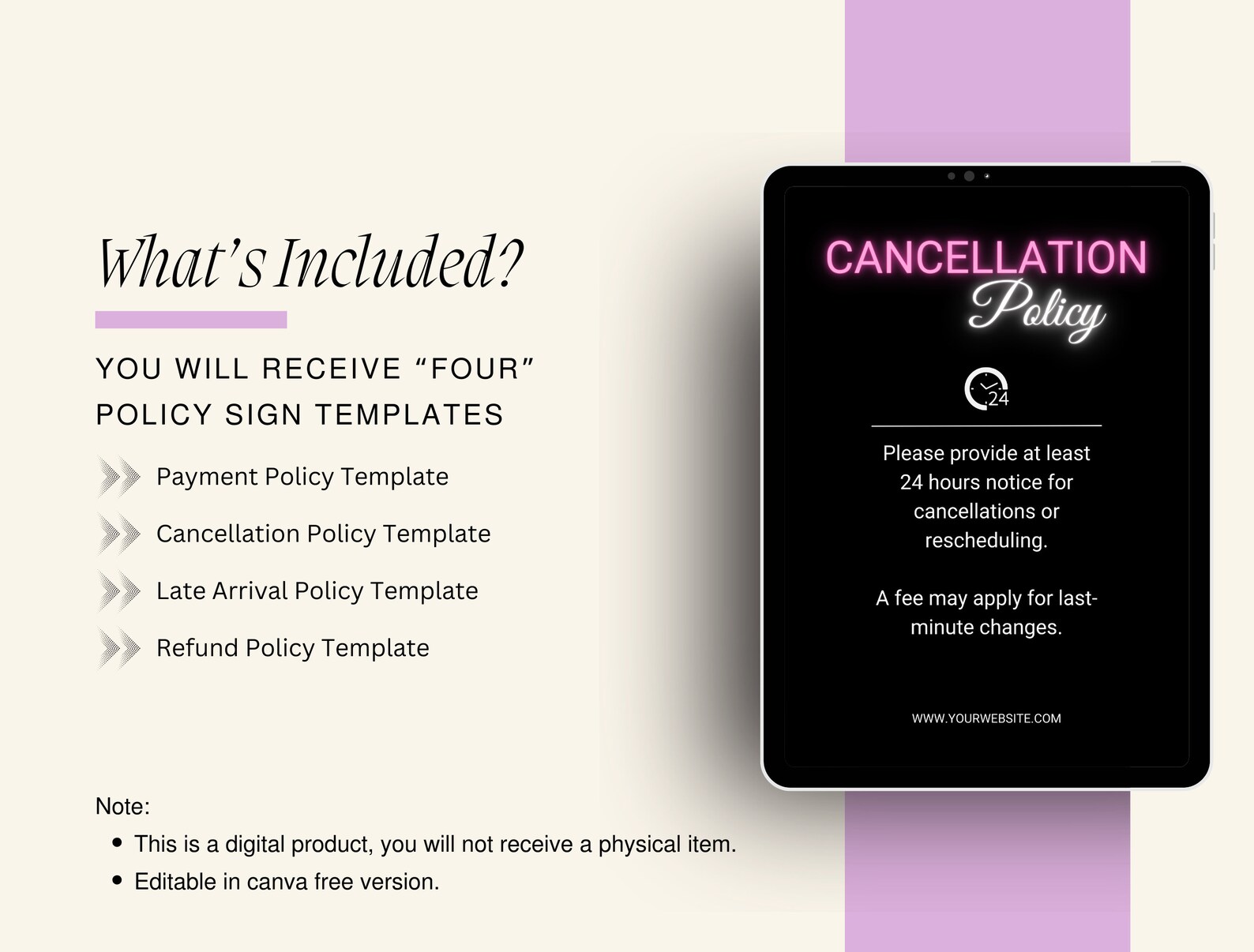 Editable Booking, Refund and Cancellation Policy, Term and Condition ...
