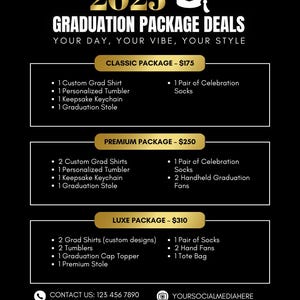 Graduation Package Deals Flyer Template | Canva Social Media Design for ...