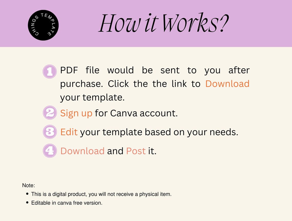 Cancellation Policy Canva Template, Printable Term and Condition for ...