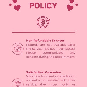 Booking Policy Template Pink Canva, Term and Condition, Cancellation ...