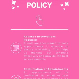 Booking Policy Template Pink Canva, Term and Condition, Cancellation ...