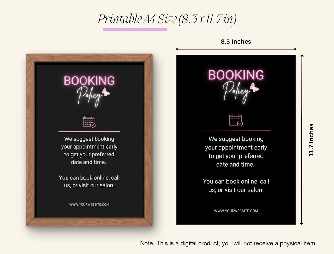 Cancellation Policy Canva Template, Printable Term and Condition for ...