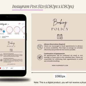 Booking Policy Template Canva for Beauty Salon Business Term and ...