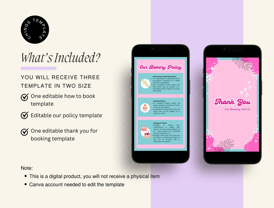Baker Booking and Cancellation Policy Template Editable Term and ...
