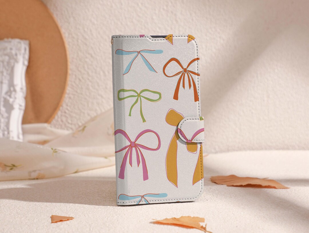 Colourful Bow Ties Wallet Phone Cover for iPhone 16 15 14 13 Pro ...