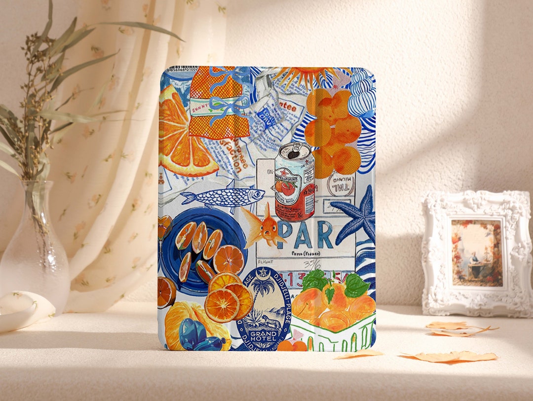 Cool Summer Collage iPad Case, iPad Pro 11" 13"case 2024, iPad Air 11 ...