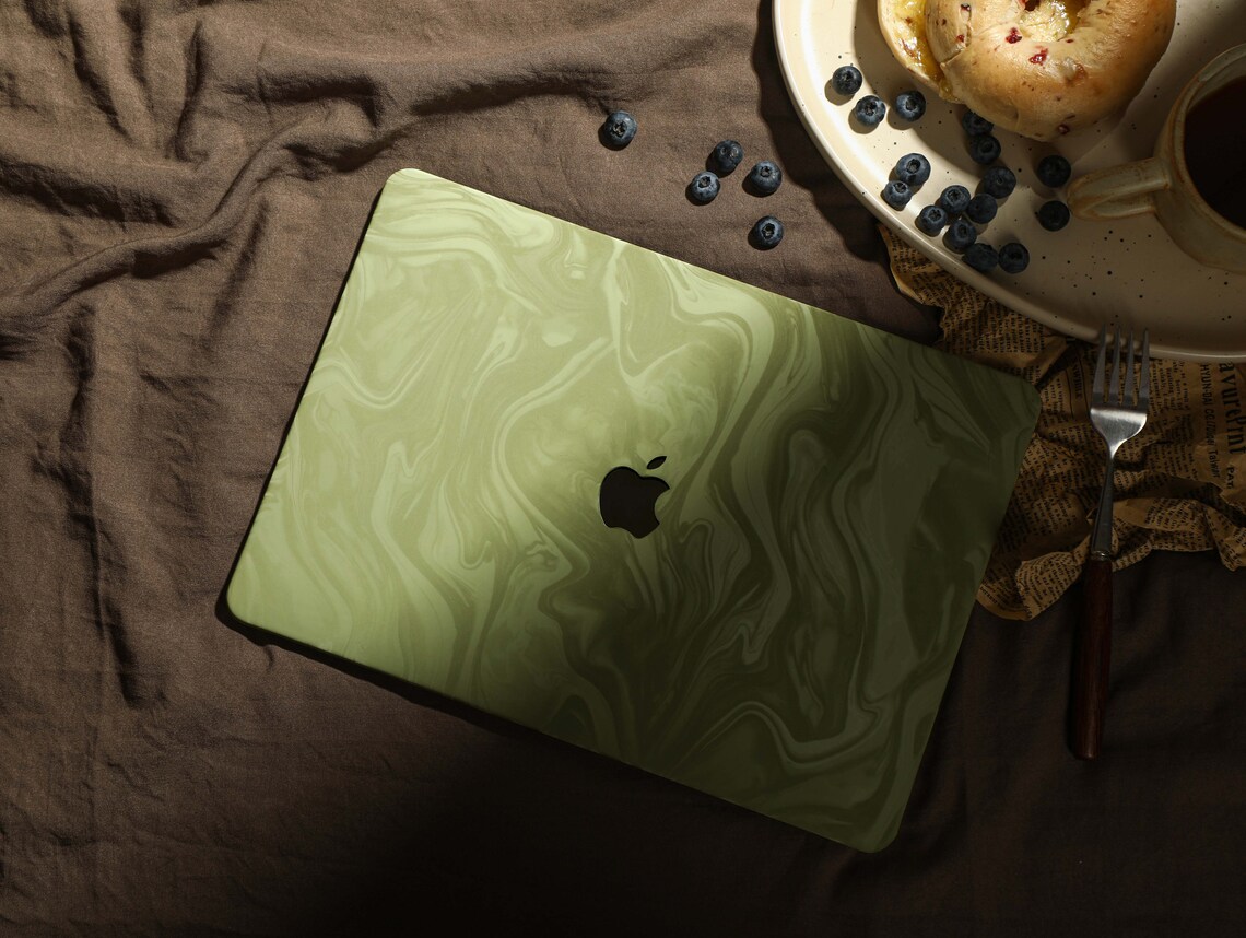 Greenish Ombre MacBook Case, Leather Hard Case for MacBook Air 13 11 15 ...