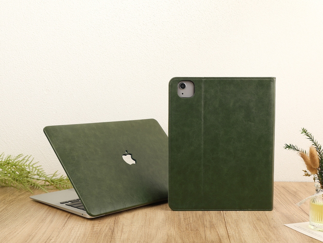 Retro Green Leather iPad Case, iPad Pro 11" 13" 2026/2025 Case, iPad ...