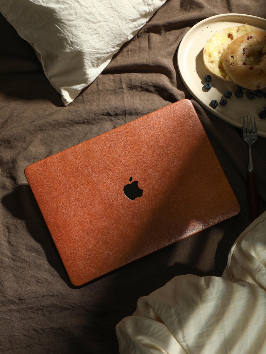 MacBook Case, Retro Orange Leather Hard Case for MacBook Air 13 11 15 ...