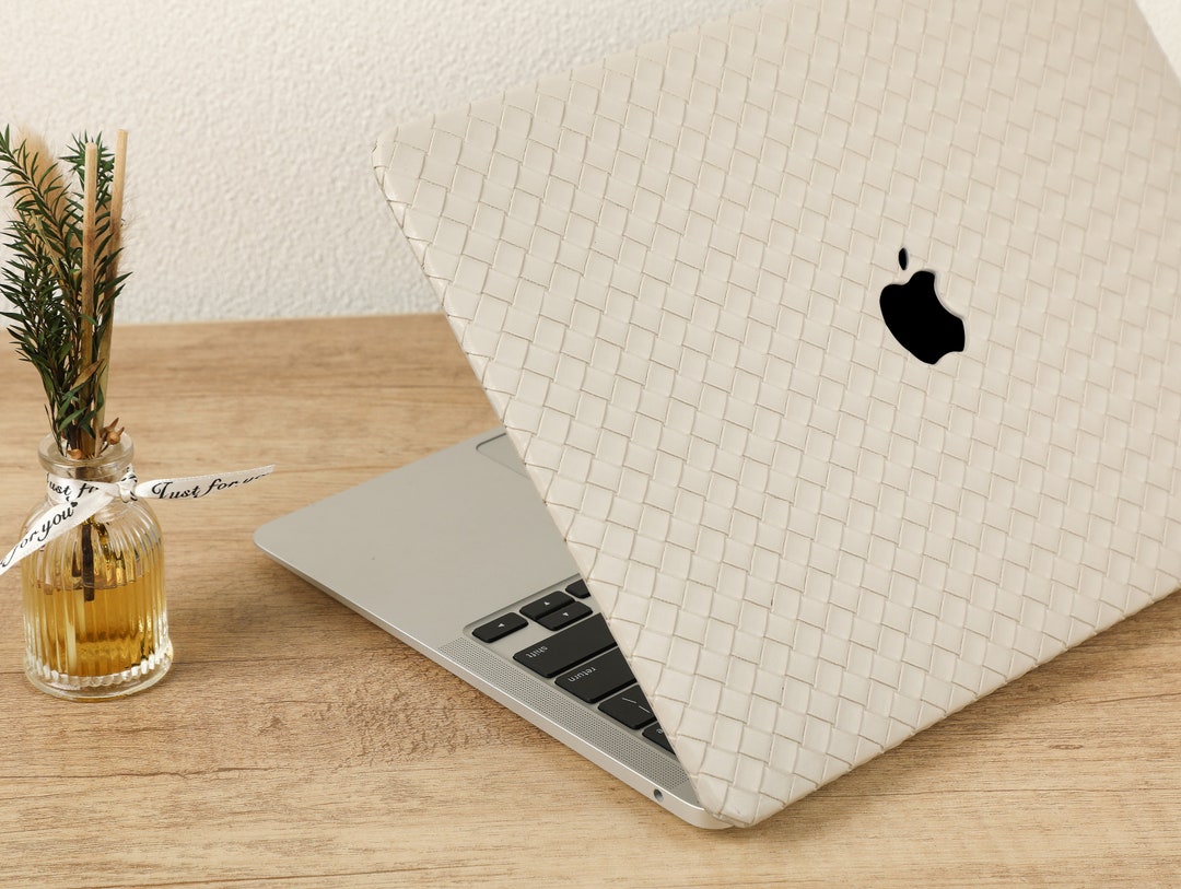 Beige Woven MacBook Case, Leather Hard Case for MacBook Pro 16 Air 15 ...