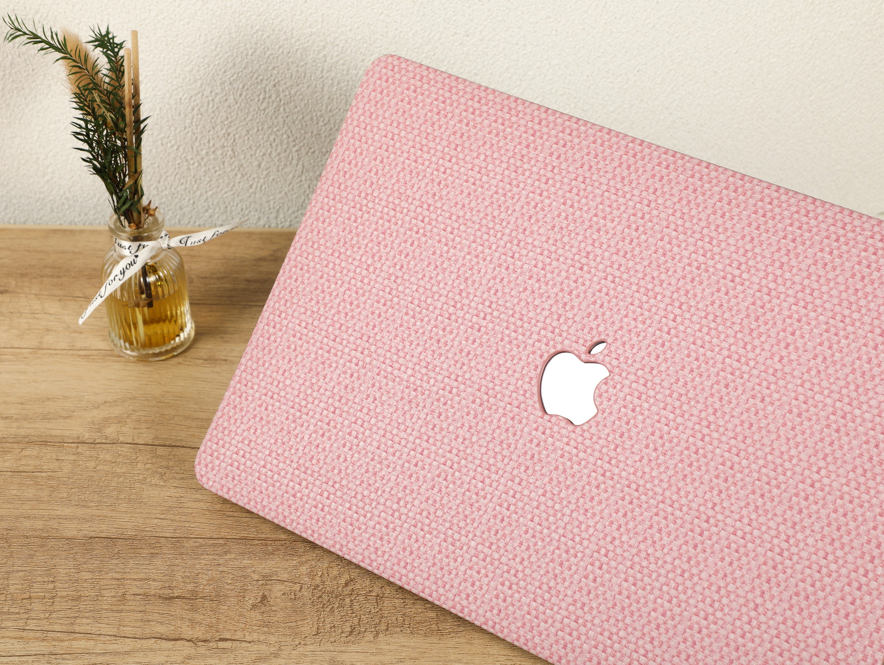 Pink Weave MacBook Case, Leather Hard Case for MacBook Pro 16 Air 15 13 ...