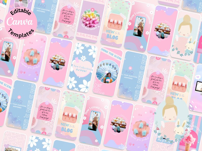 Cotton Candy Instagram Reels Instagram Reel Cover Instagram Etsy Shop ...