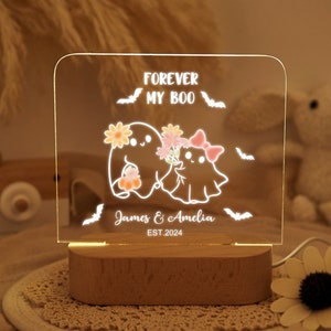 Personalized Forever My Boo,couple Names Night Light,halloween Night ...