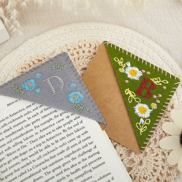 Embroidered Bookmark - Etsy