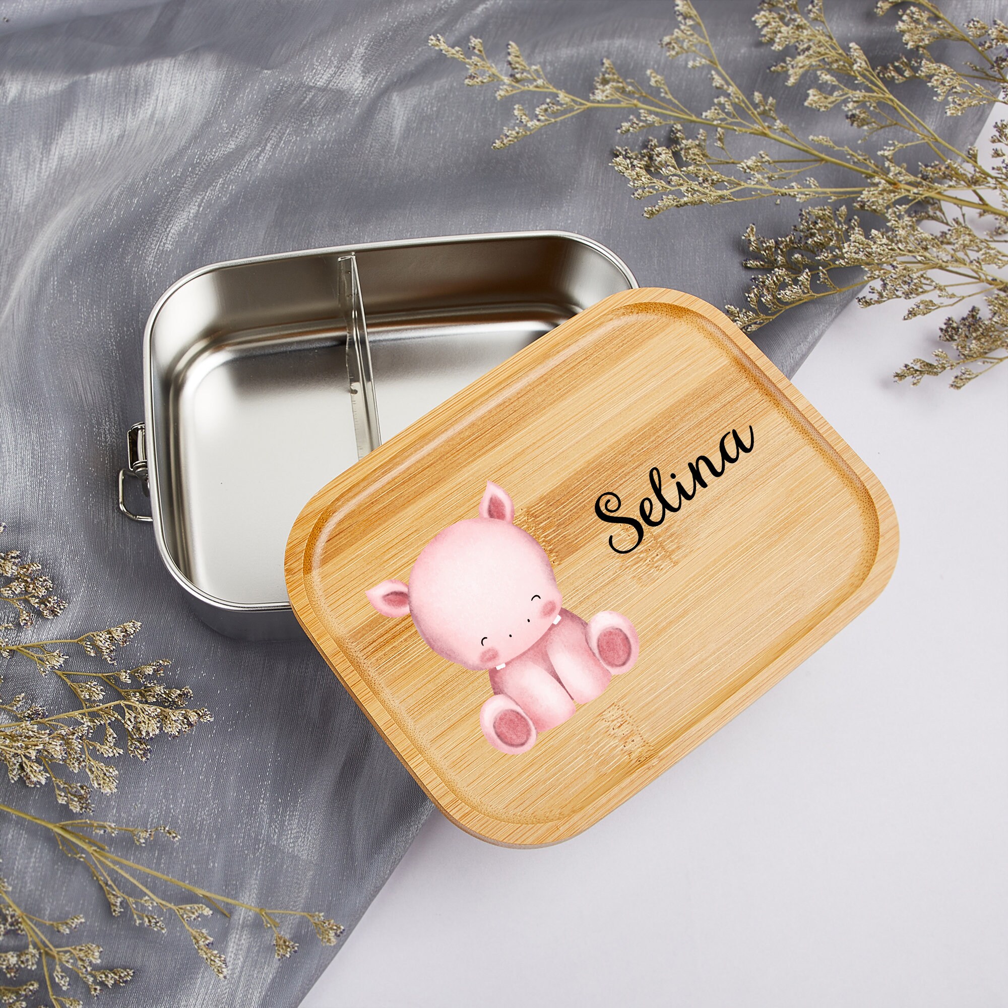 Animal Lunch Box With Name,back to School Gift,children's Lunch Box ...