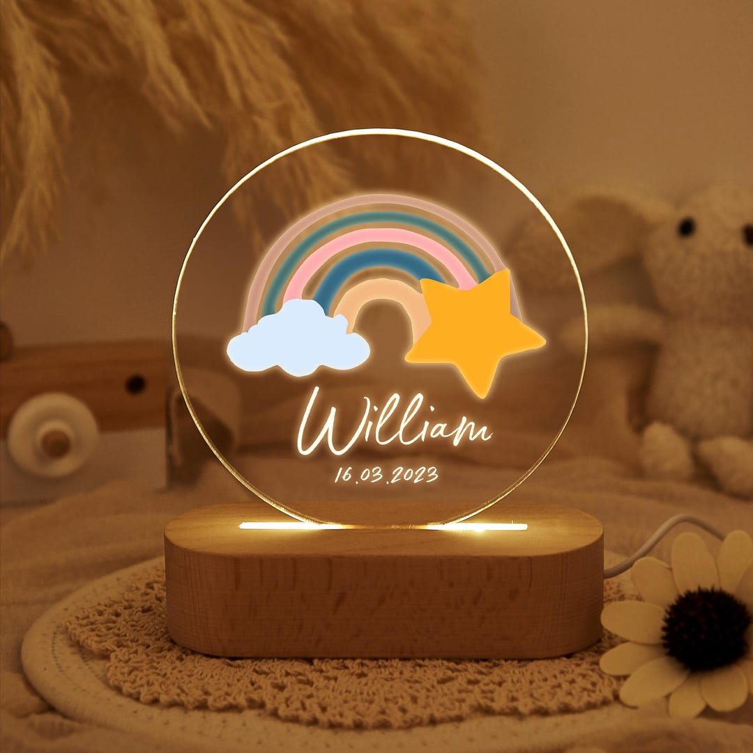 Personalized Color Rainbow Night Light,baby Night Light,baby Room Decor ...