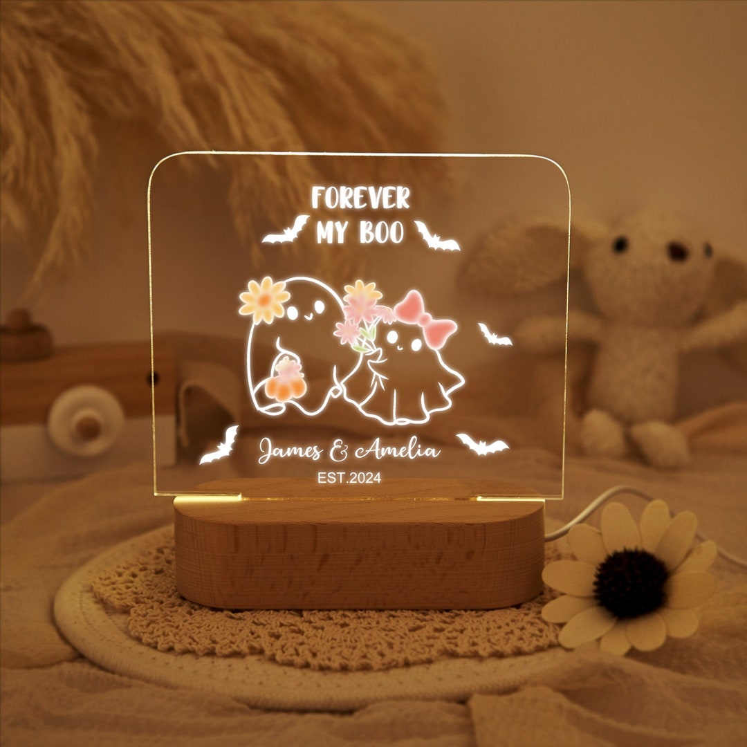Personalized Forever My Boo,couple Names Night Light,halloween Night ...