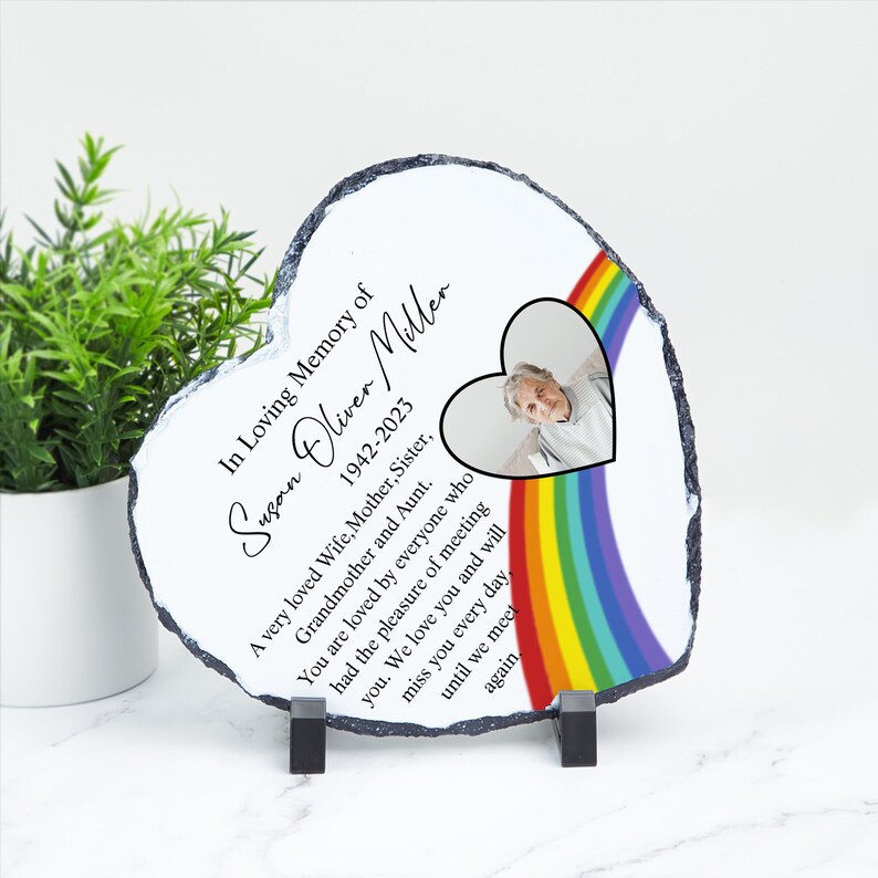 Personalized Memorial Gift, in Loving Memory Photo Plaque, Remembrance ...