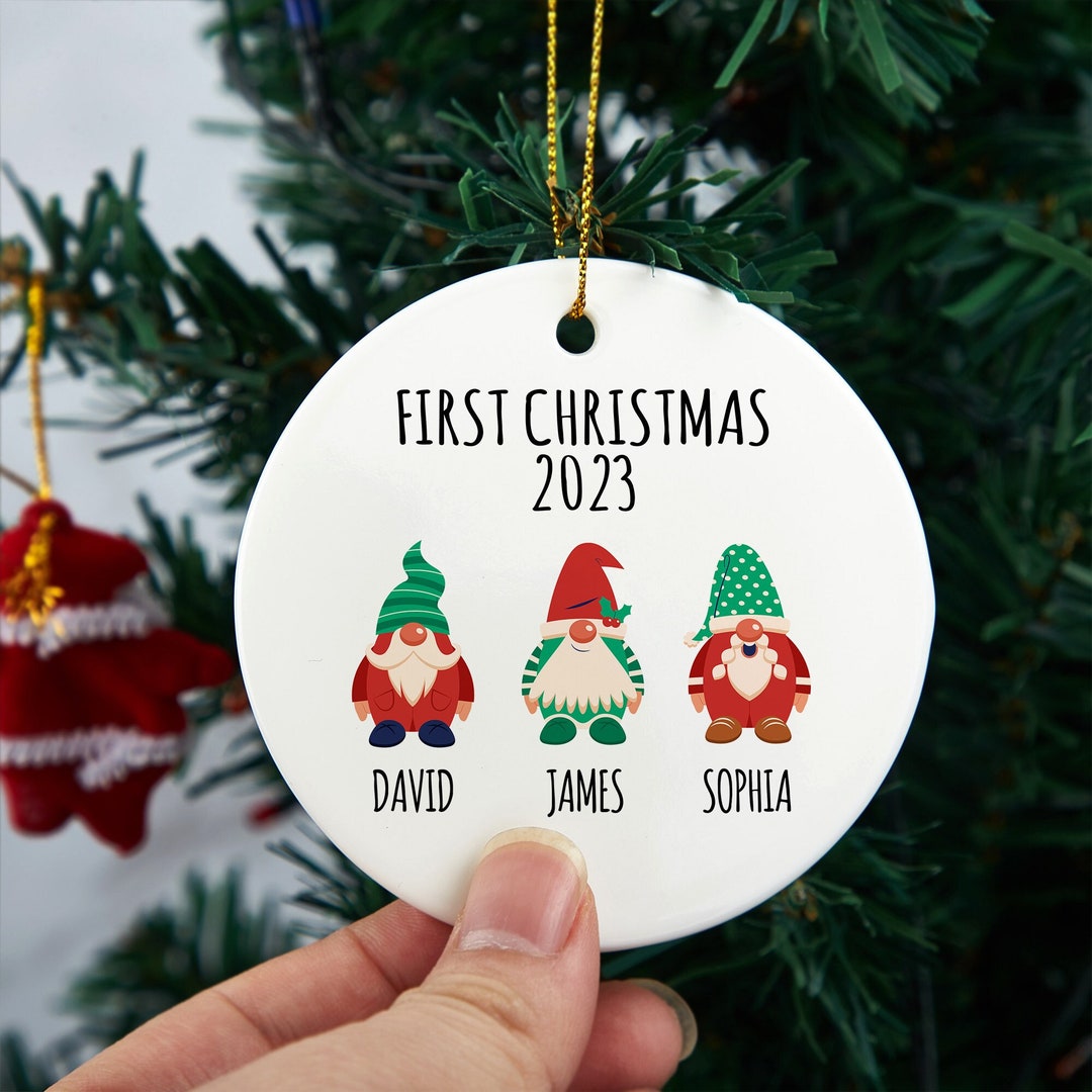 Personalized Family Character Ornament Family First Christmas - Etsy