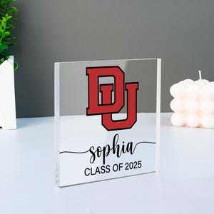 Personalized University Logo Acrylic Plaque,custom Name Desk Plate ...