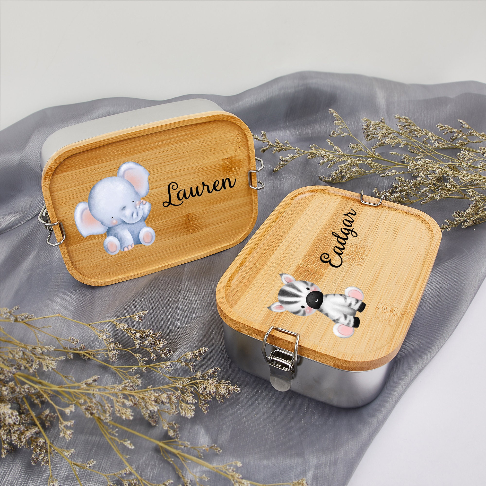 Animal Lunch Box With Name,back to School Gift,children's Lunch Box ...